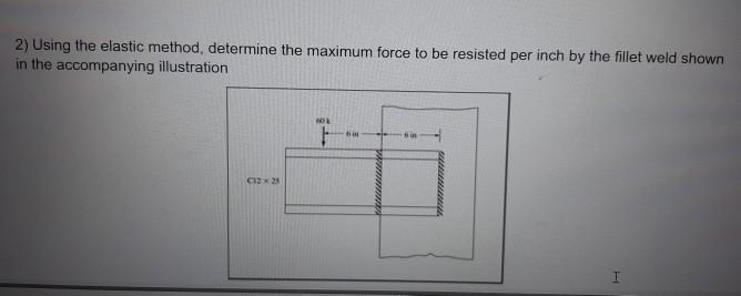Solved 2) Using the elastic method, determine the maximum | Chegg.com