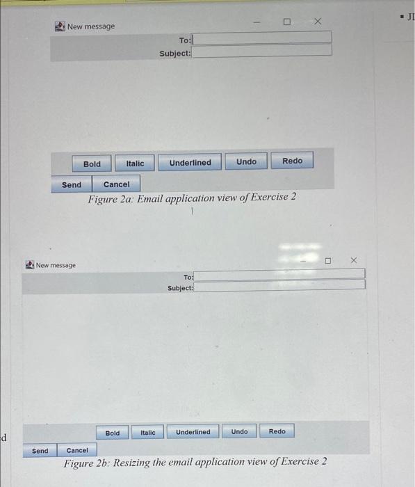 Solved Exercise 2: GUI for composing an email 15 marks Write | Chegg.com