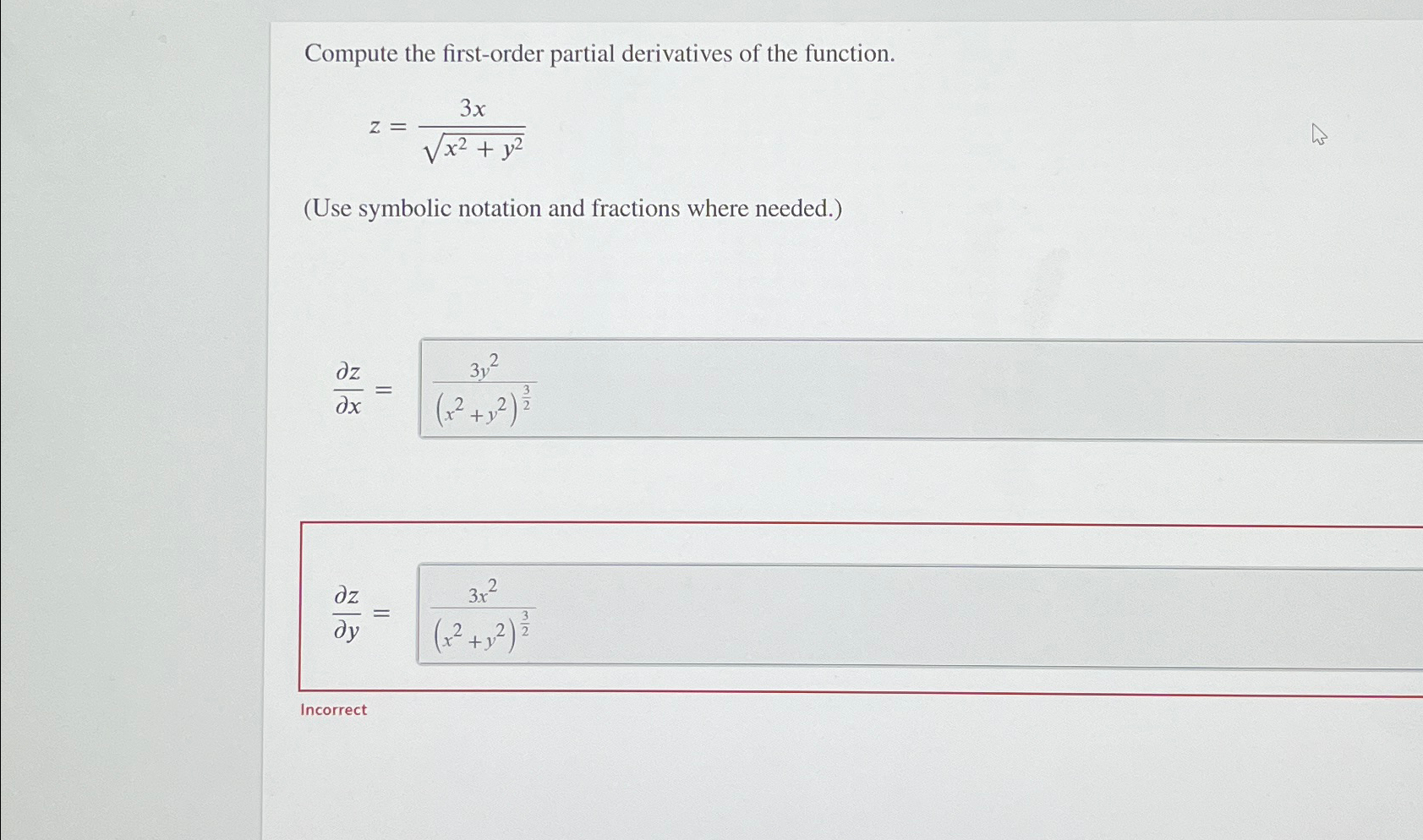 Solved Compute the first-order partial derivatives of the | Chegg.com