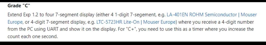 Solved Grade "C"Extend Exp 1.2 ﻿to four 7-segment display | Chegg.com