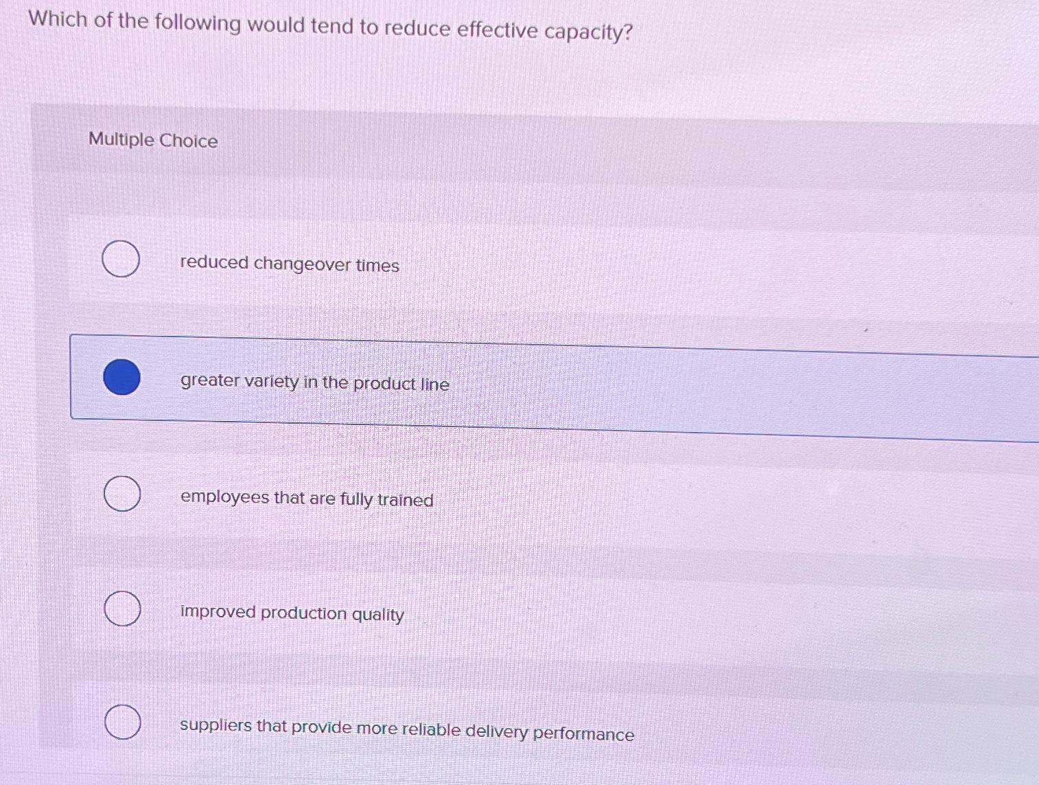 Solved Which of the following would tend to reduce effective | Chegg.com