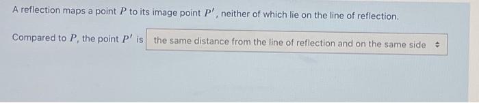 Solved A reflection maps a point P to its image point P′, | Chegg.com