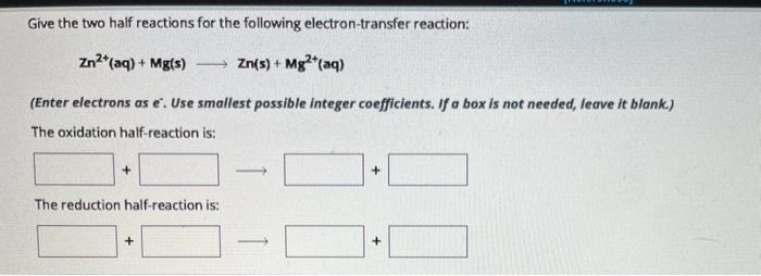 Solved b. Write a balanced equation for the overall redox | Chegg.com