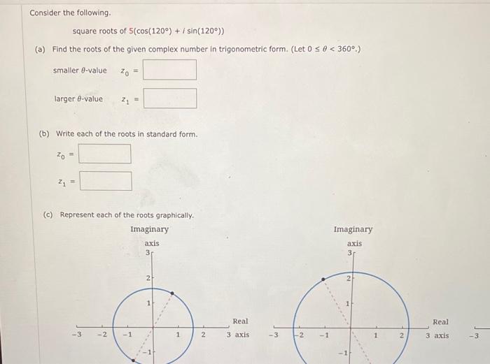 Solved Consider the following. square roots of | Chegg.com