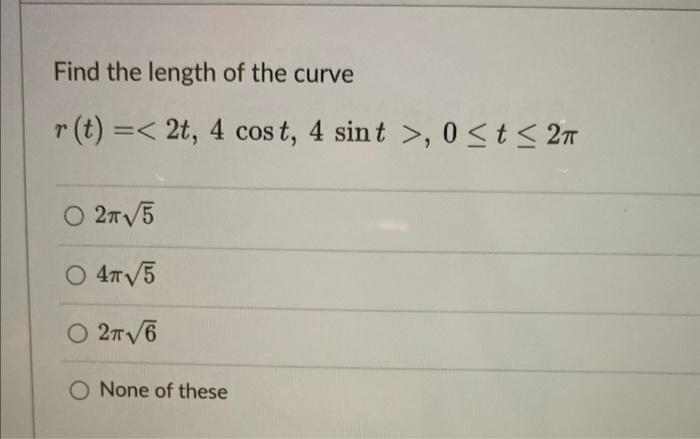 Solved Reparametrize the curve with respect to arc length | Chegg.com