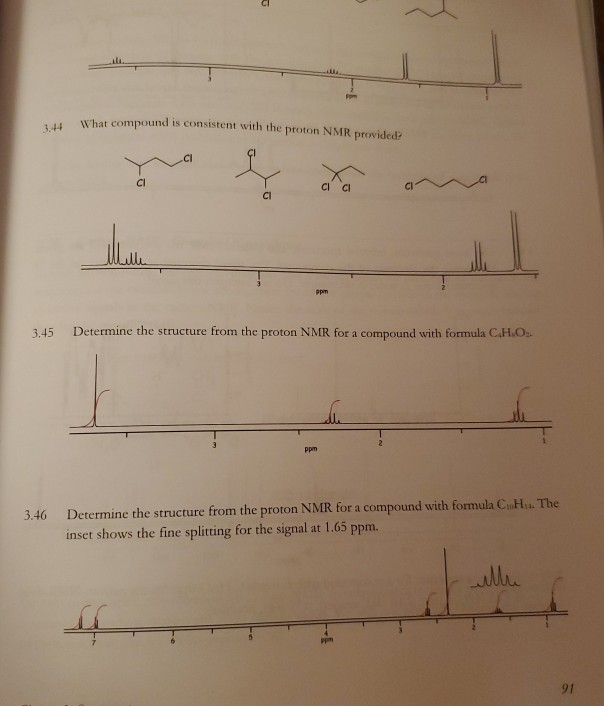 Solved What compound is consistent with the proton NMR | Chegg.com