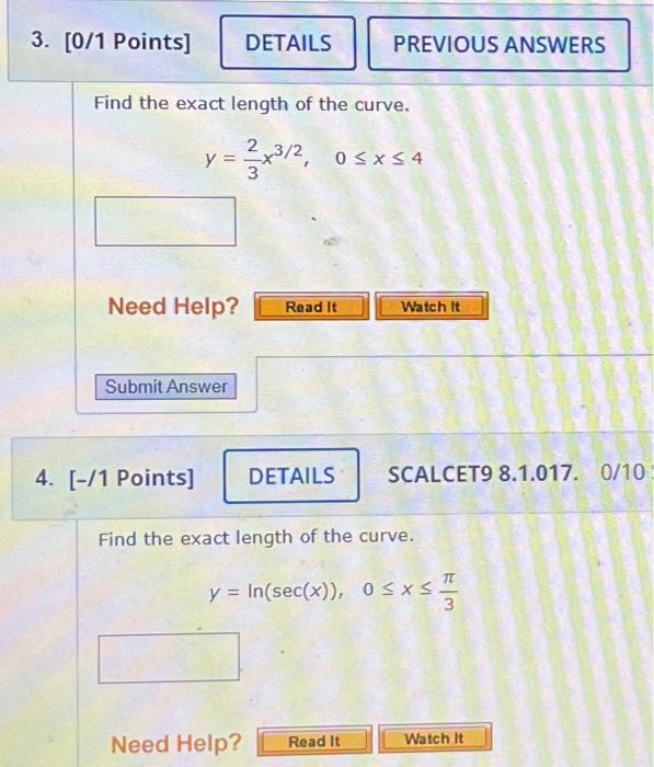 Solved Find the exact length of the curve. y=32x3/2,0≤x≤4 | Chegg.com