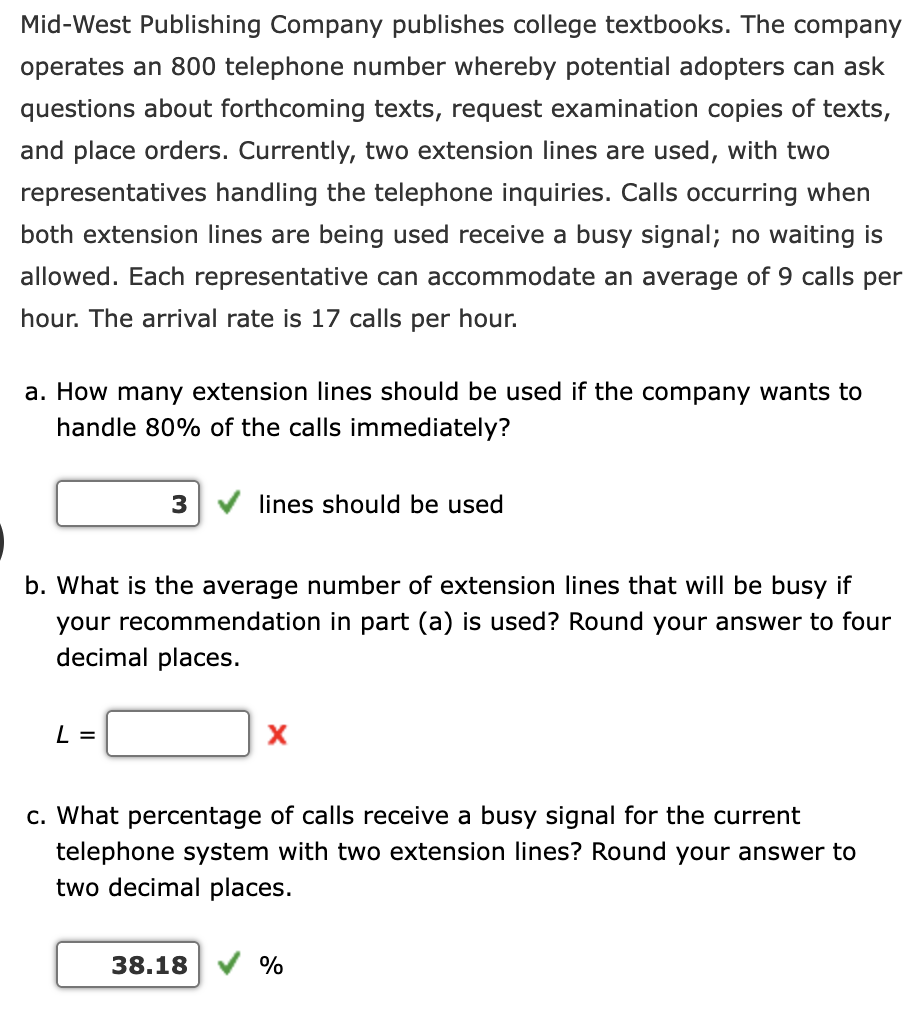 Solved b. ﻿What is the average number of extension lines | Chegg.com