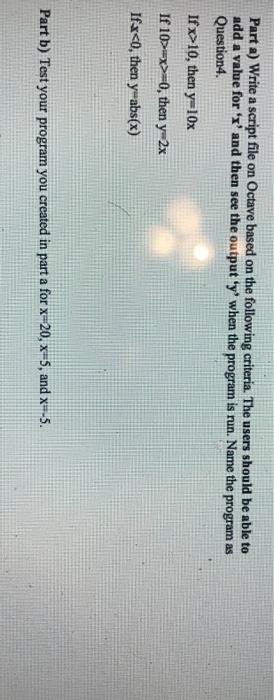 Solved Part A Write A Script File On Octave Based On The 4142