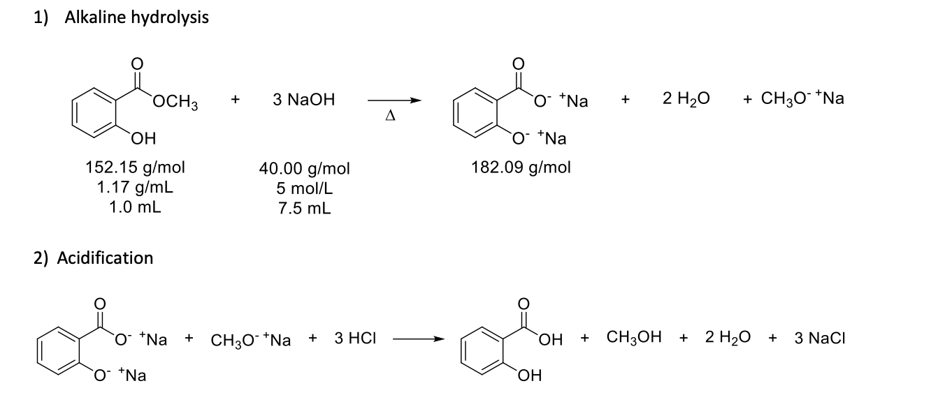 Solved 1) ﻿Alkaline hydrolysis2) ﻿Acidification Post-Lab | Chegg.com