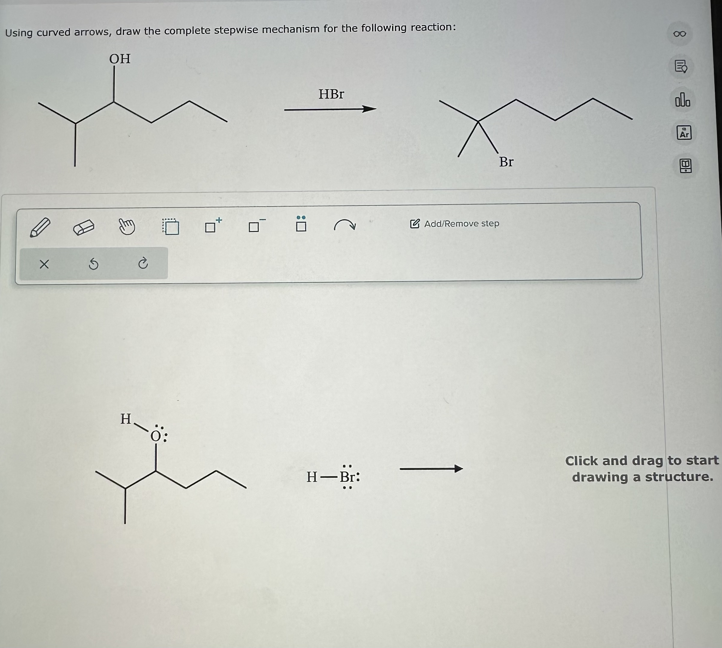 Solved Using curved arrows, draw the complete stepwise | Chegg.com