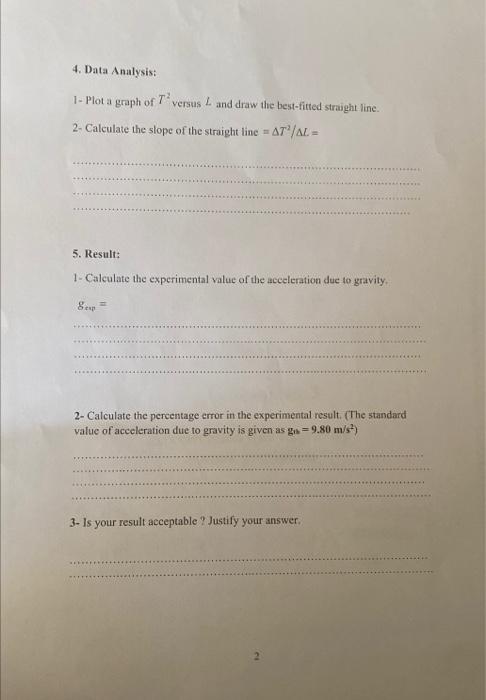Solved 1. Objectives: 2. Apparatus: 3. Formula used: 3. | Chegg.com