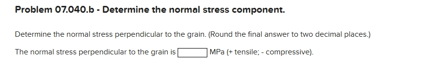 Solved Required information Problem 07.040 - Using Mohr's | Chegg.com