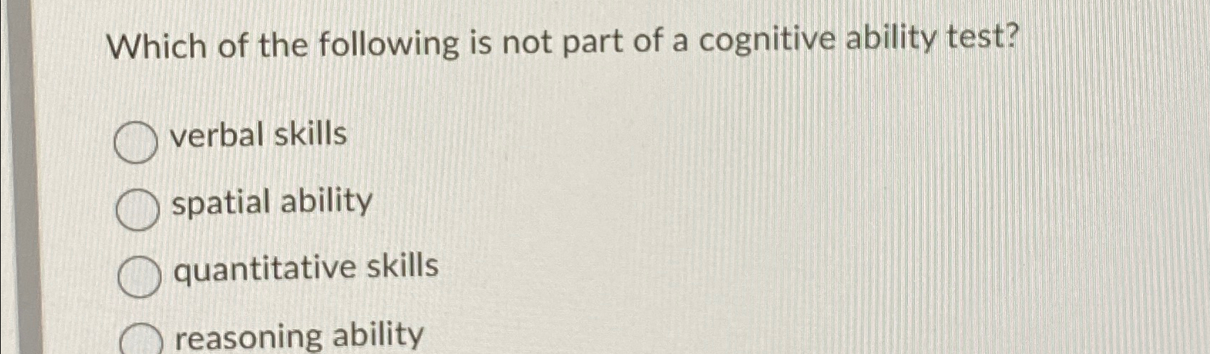 Solved Which of the following is not part of a cognitive | Chegg.com