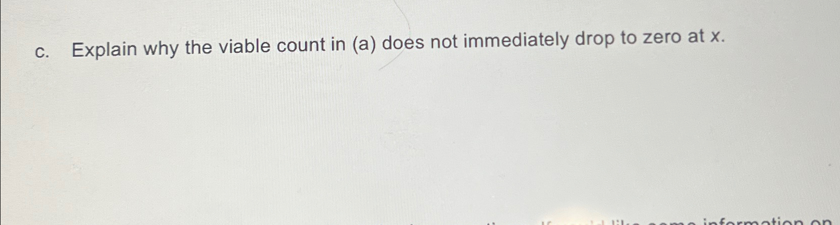 Solved c. ﻿Explain why the viable count in (a) ﻿does not | Chegg.com