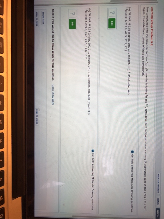 Solved PRINTER VERSION BACK NEXT Learning Group Problem 9.2 | Chegg.com
