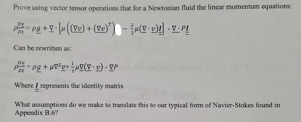 Solved Prove using vector tensor operations that for a | Chegg.com