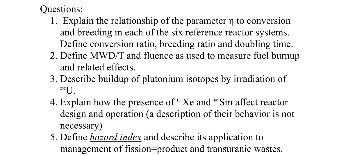 Solved Questions:Explain the relationship of the parameter η | Chegg.com