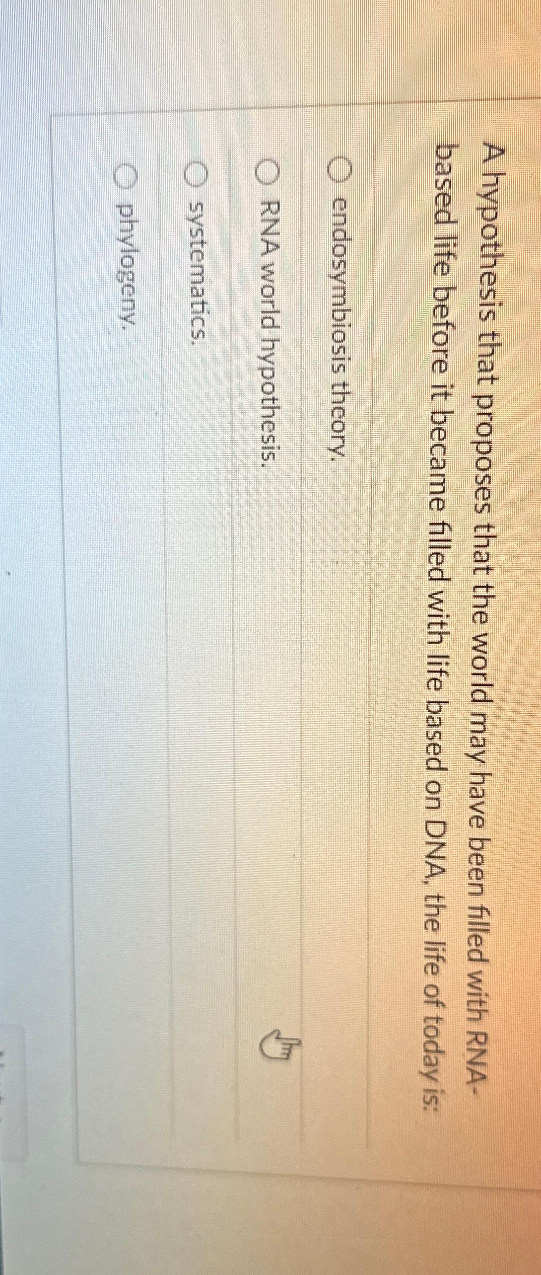 Solved A hypothesis that proposes that the world may have | Chegg.com