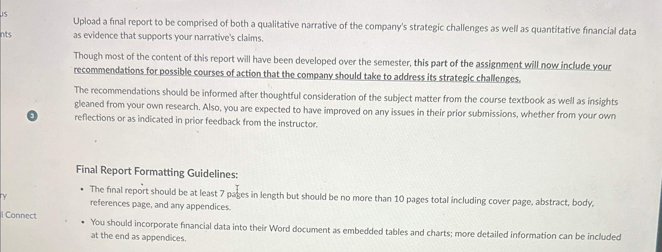 Solved Upload a final report to be comprised of both a | Chegg.com