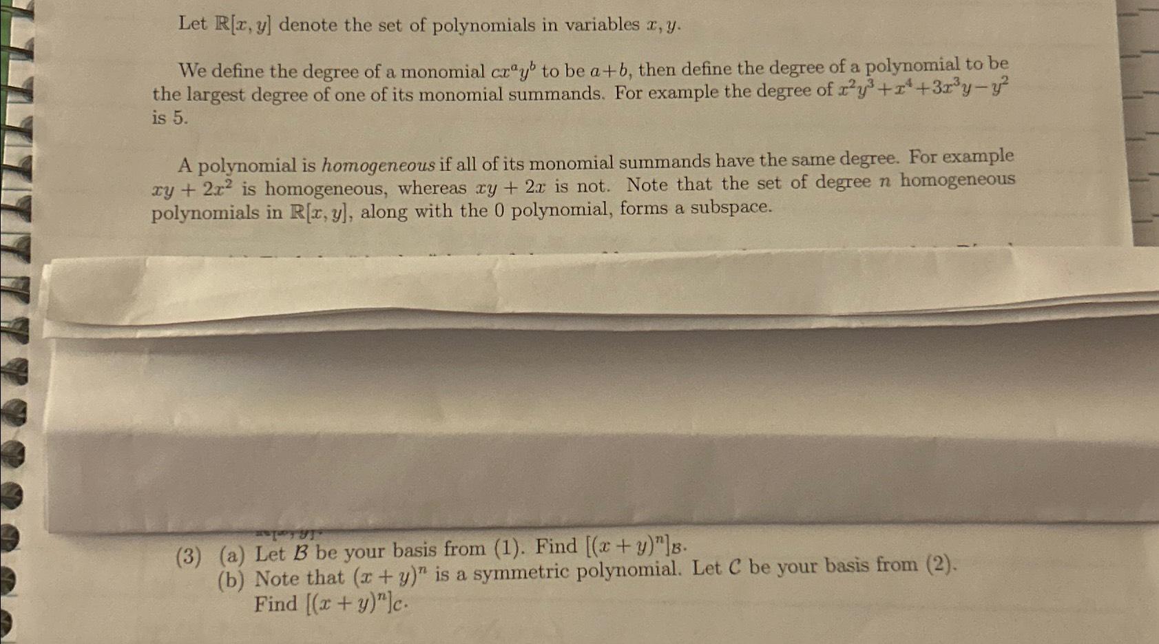 Let R[x,y] ﻿denote the set of polynomials in | Chegg.com