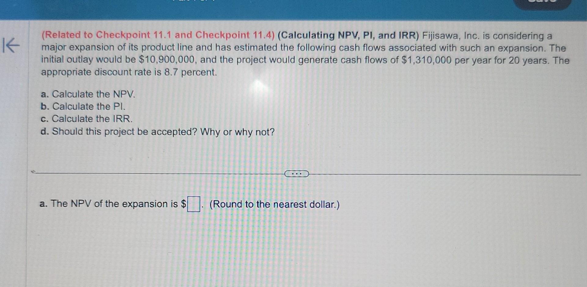 Solved (Related to Checkpoint 11.1 and Checkpoint 11.4) | Chegg.com