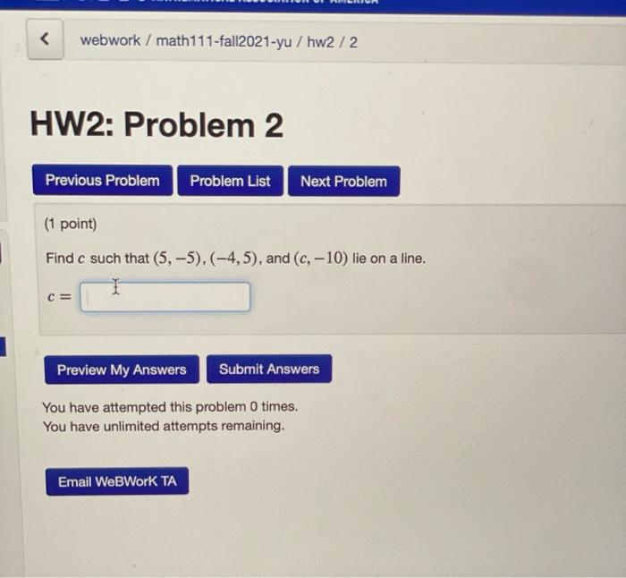 Solved webwork / math 111-fall2021-yu/hw2 / 2 HW2: Problem 2 | Chegg.com Solved webwork / math 111-fall2021-yu/hw2 / 2 HW2: Problem 2 | Chegg.com