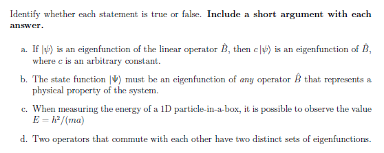 Solved Identify whether each statement is true or false. | Chegg.com