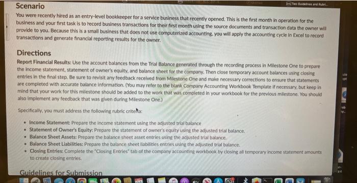 Scenario You were recently hired as an entry-level | Chegg.com