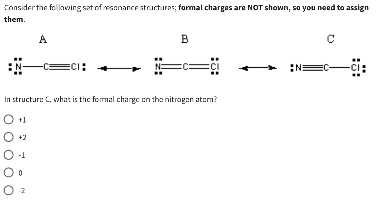 Solved Consider the following set of resonance structures; | Chegg.com