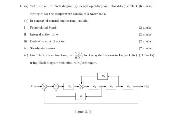 Solved 1. (a) With the aid of block diagram(s), design | Chegg.com