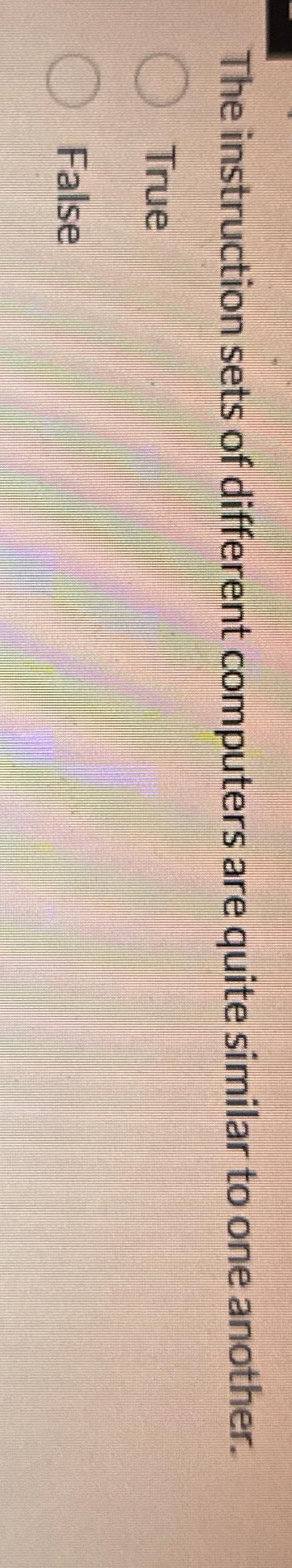 Solved The instruction sets of different computers are quite | Chegg.com