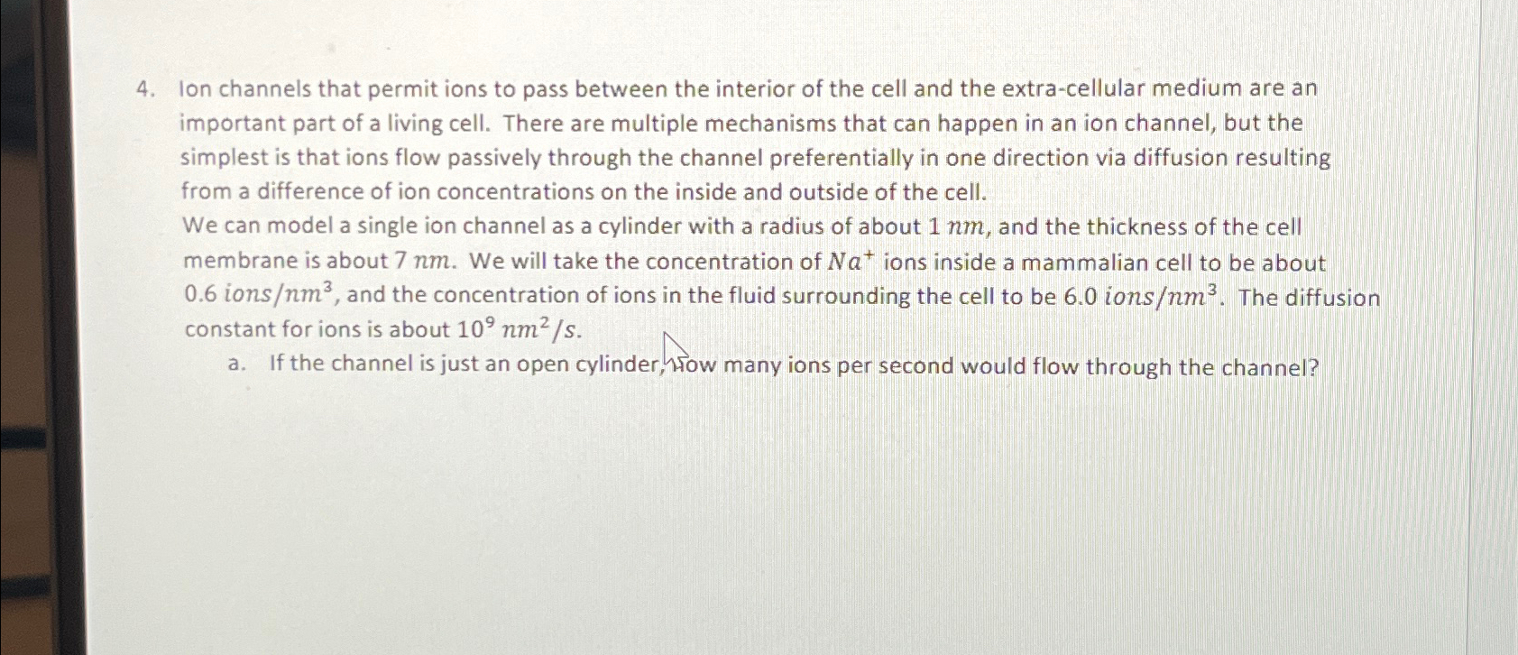 Solved Ion channels that permit ions to pass between the | Chegg.com