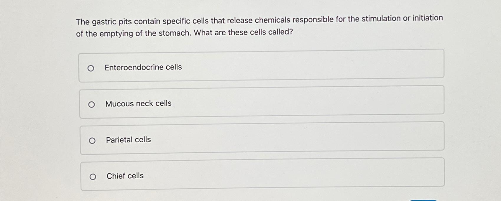 Solved The gastric pits contain specific cells that release | Chegg.com