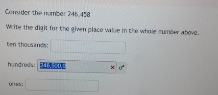 Solved Consider the number 246,458Write the digit for the | Chegg.com