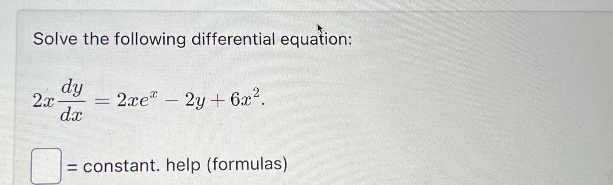 Solved Solve the following differential | Chegg.com