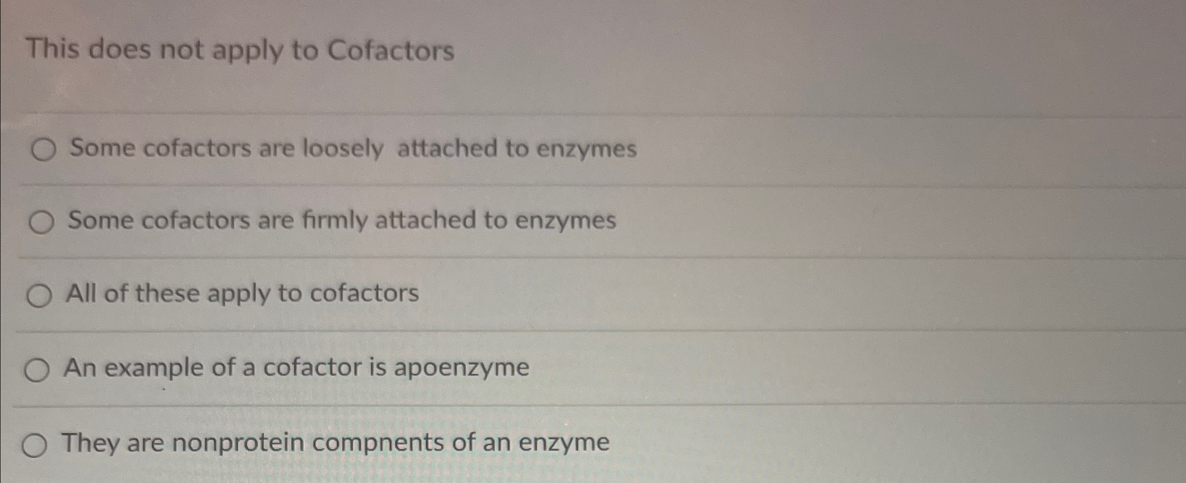 Solved This does not apply to CofactorsSome cofactors are | Chegg.com Solved This does not apply to CofactorsSome cofactors are | Chegg.com