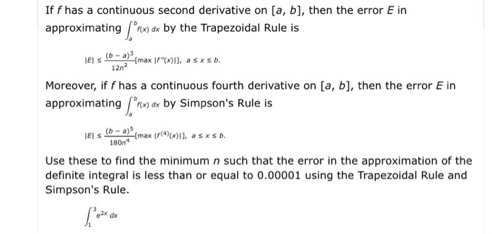 Solved If f has a continuous second derivative on [a, b], | Chegg.com