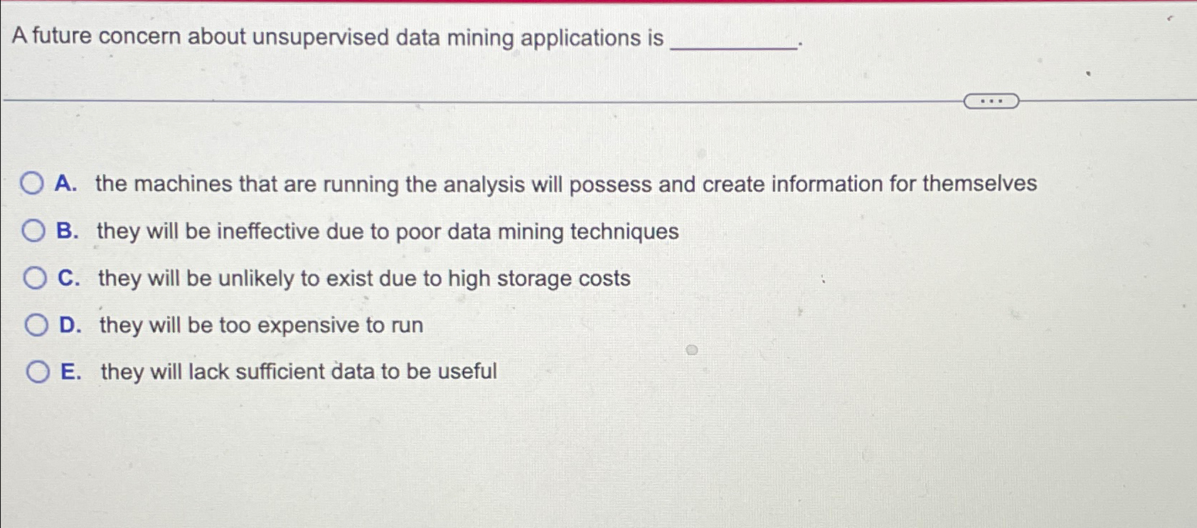 Solved A future concern about unsupervised data mining | Chegg.com