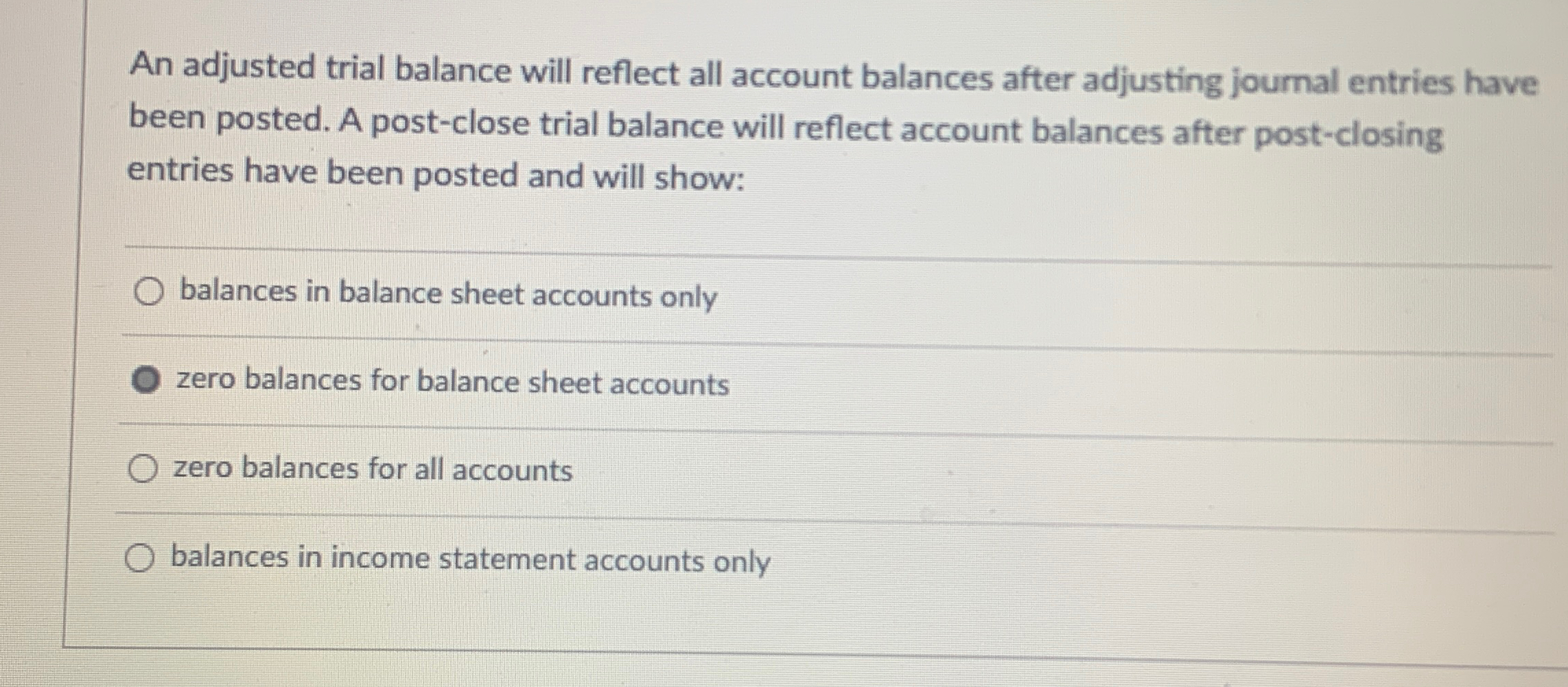 Solved An adjusted trial balance will reflect all account | Chegg.com