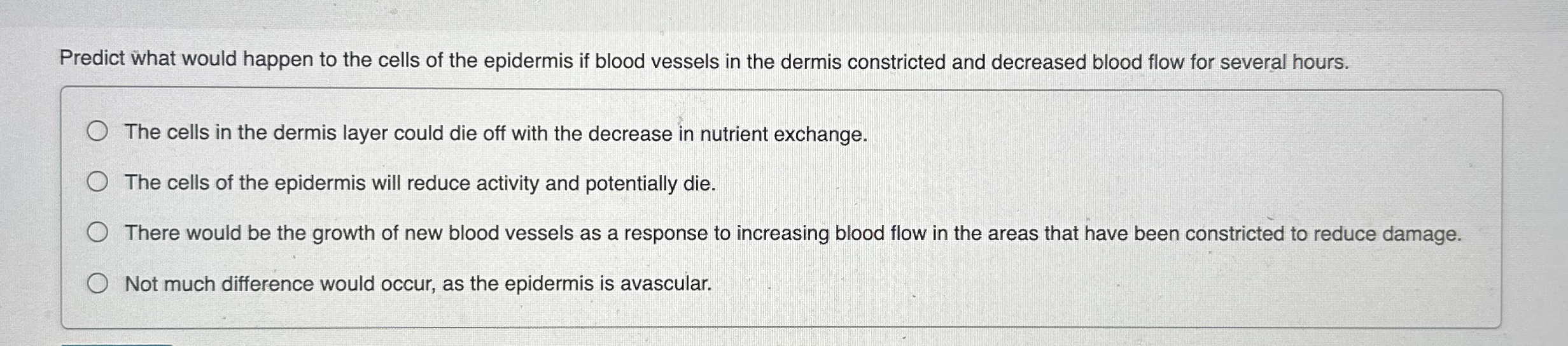 Solved Predict what would happen to the cells of the | Chegg.com