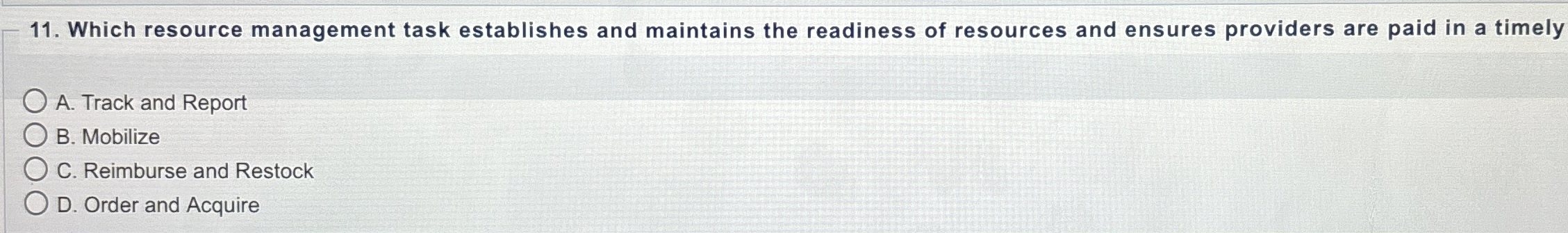 Solved Which resource management task establishes and | Chegg.com