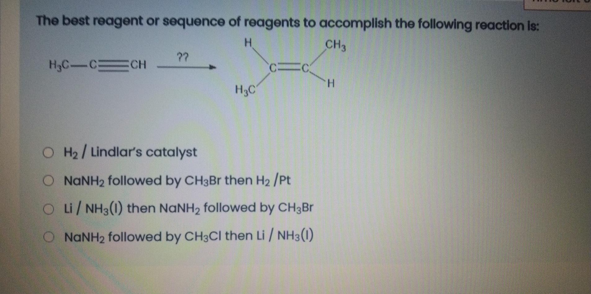 Solved The best reagent or sequence of reagents to | Chegg.com