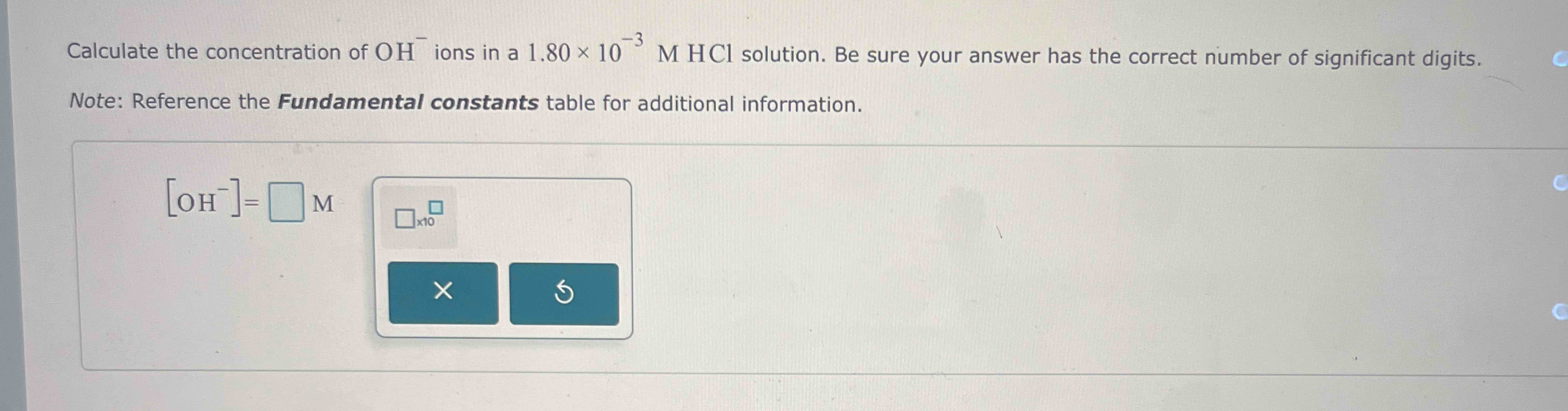 Solved Calculate the concentration of OH-ions | Chegg.com