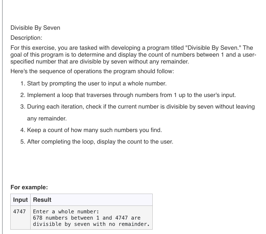 Solved in c programming please Divisible By | Chegg.com