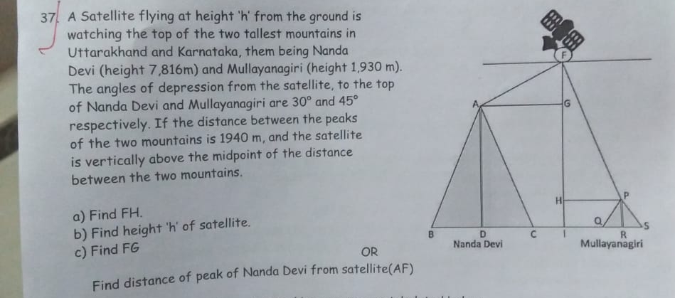 Solved A Satellite flying at height ' h ' ﻿from the ground | Chegg.com