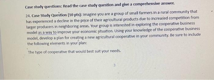 Solved Case study questions: Read the case study question | Chegg.com