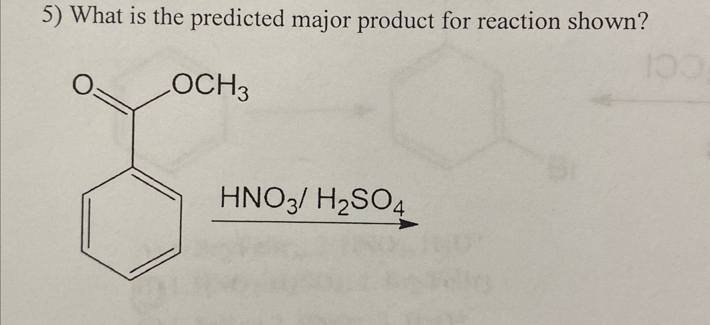 Solved What is the predicted major product for reaction | Chegg.com