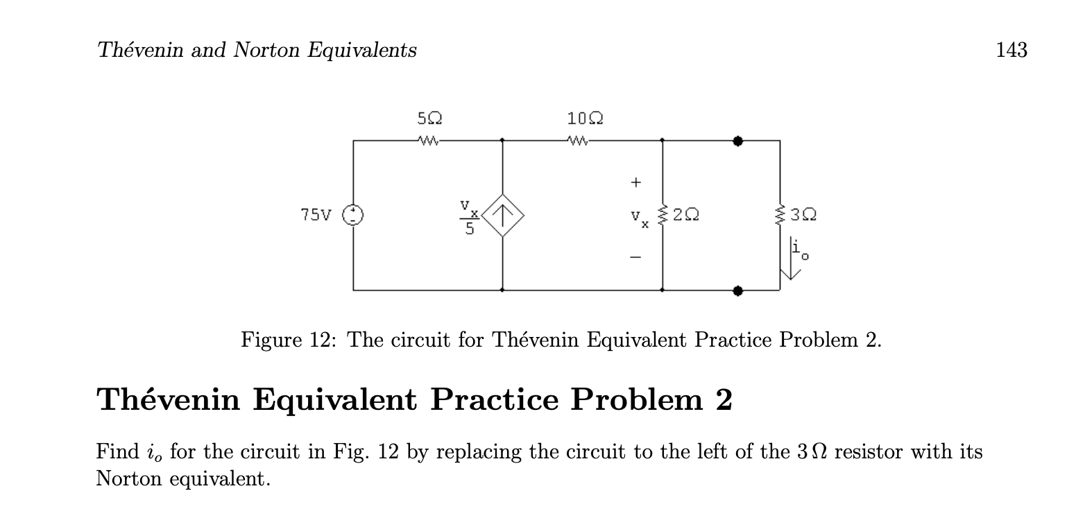 Solved Figure 12: The circuit for Thévenin Equivalent | Chegg.com