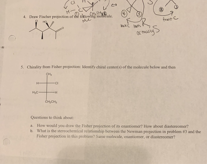 Solved HOCH.CH 4. Draw Fischer projection of the following | Chegg.com